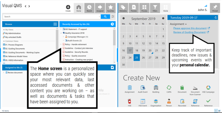 Visual QMS - A Visual & Modern Quality Management System
