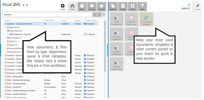 Visual QMS - A Visual & Modern Quality Management System