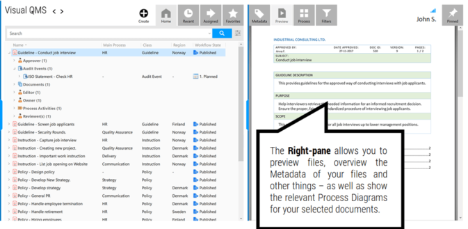 Visual QMS - A Visual & Modern Quality Management System