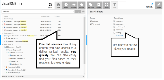 Visual QMS - A Visual & Modern Quality Management System